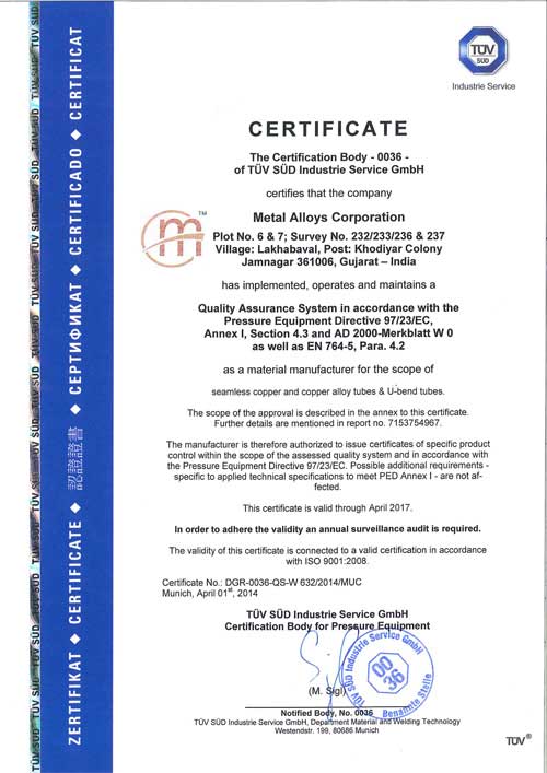 Quality Assurance - Metal Alloys Corporation